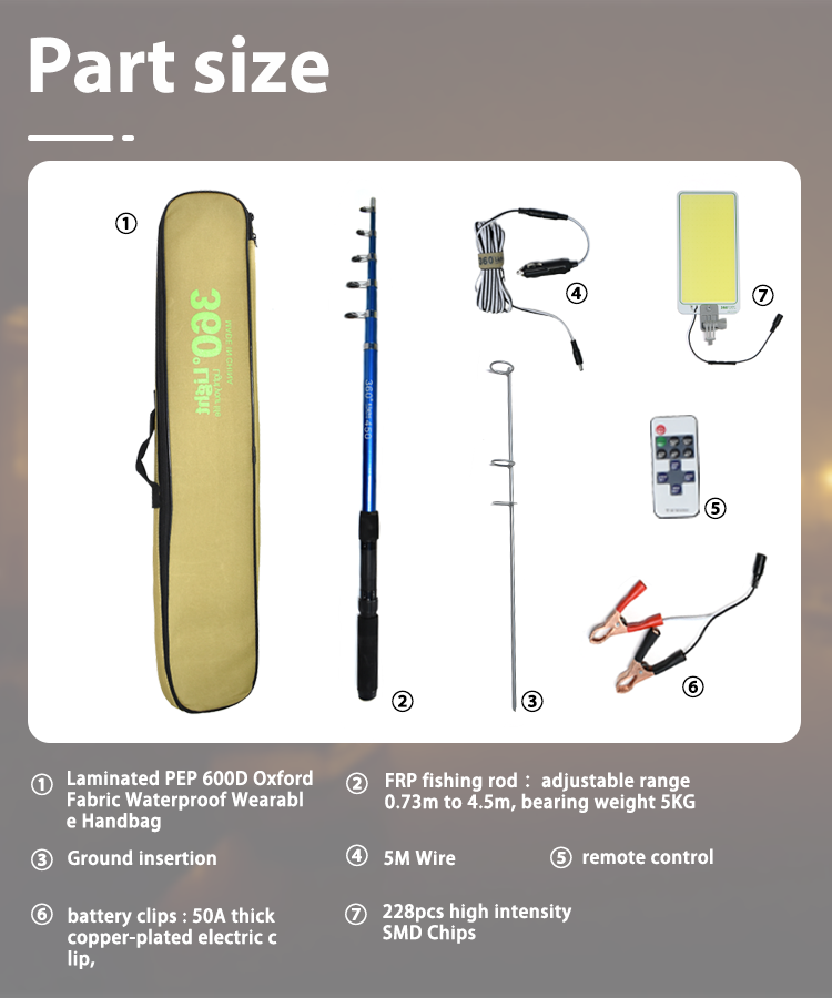 Telescopic LED Camping Light 1 Plate 12V - Pik A LED